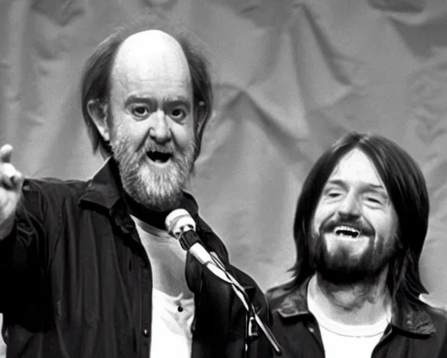 Mitch Hedberg and george carlin winning the price is | Stable Diffusion | OpenArt
