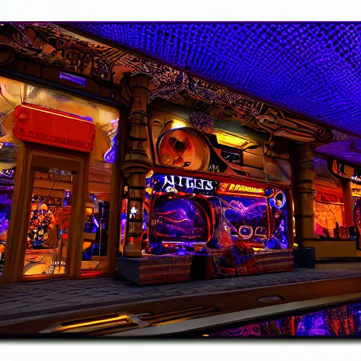 alien shop, futuristic, holographic, 8K , intricate | Stable Diffusion ...