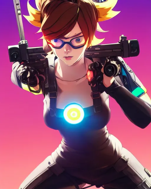 Anime as Margot Robbie Playing Tracer Overwatch Tracer | Stable ...