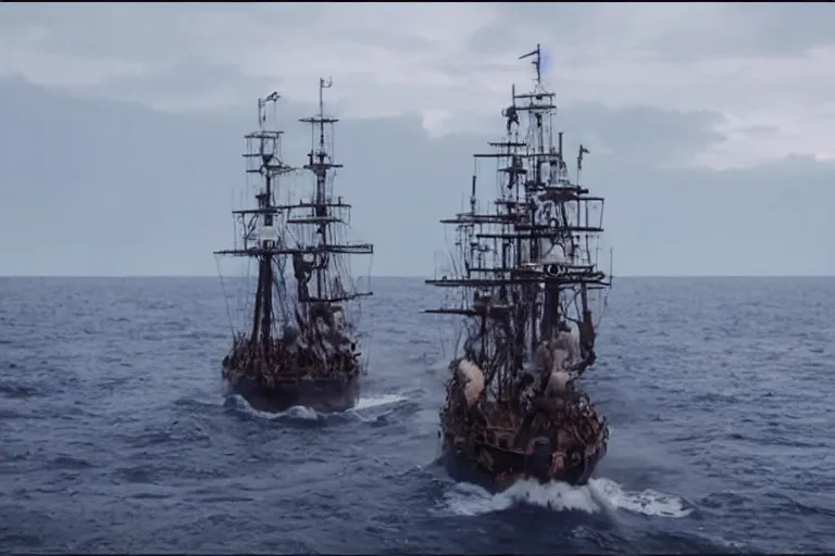 vfx movie pirate ships firing canons 8 5 mm by | Stable Diffusion | OpenArt