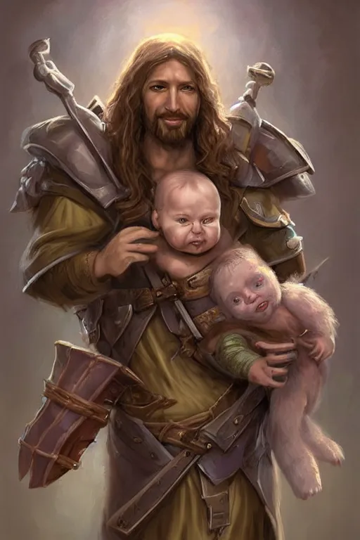 cute anthropomorphic jesus christ baby wearing a | Stable Diffusion ...
