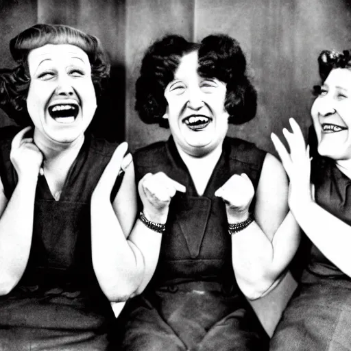black-and-white photo of female Three Stooges laughing | Stable ...