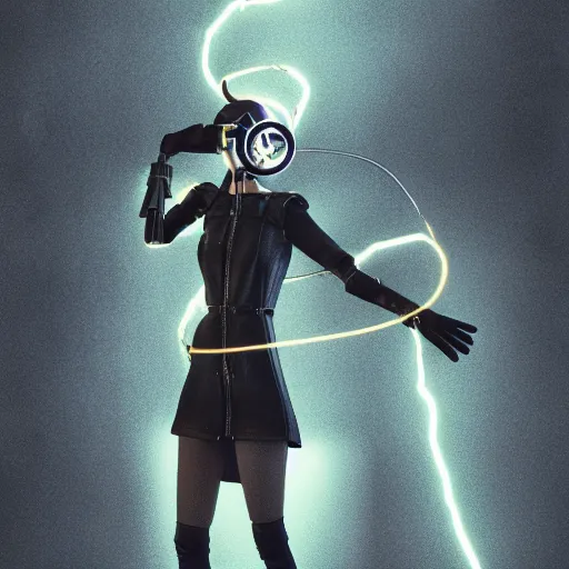 rpg character concept art, modular synth musician | Stable Diffusion