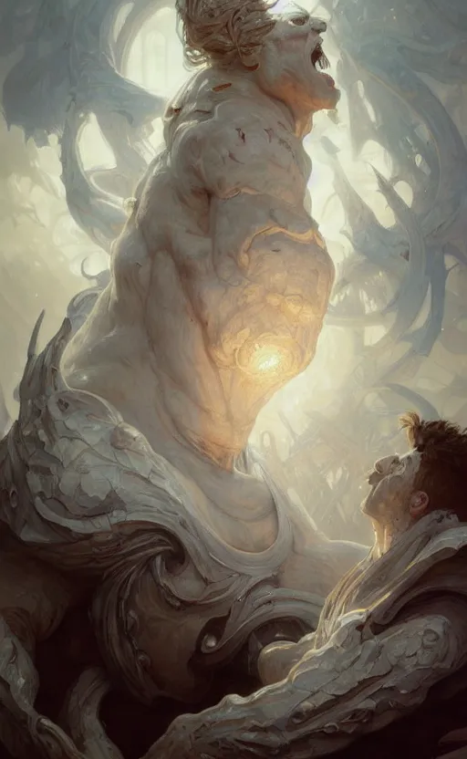 portrait of a gigantic white monstrosity of a man, a | Stable Diffusion ...