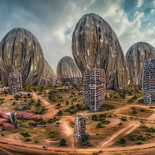 8 k photograph from a strange alien city, organic | Stable Diffusion ...