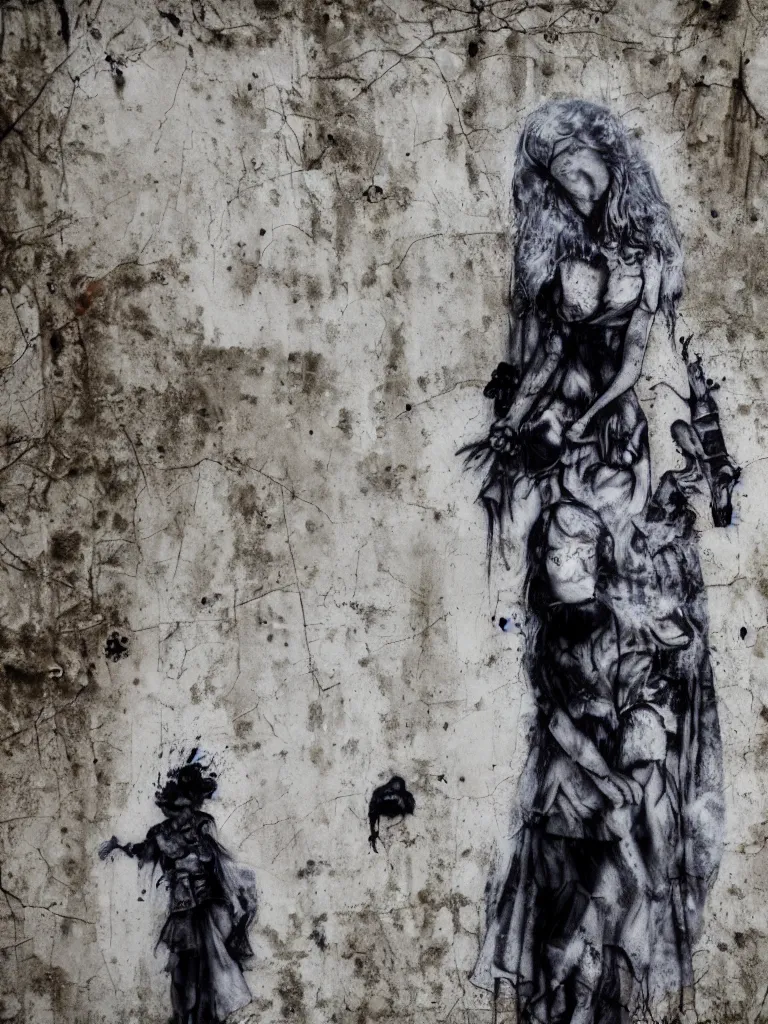 graffiti in an abandoned graveyard, cute fumo plush | Stable Diffusion ...