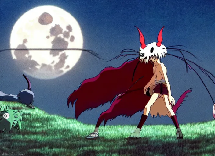a still from a studio ghibli movie of a cartoon devil | Stable ...