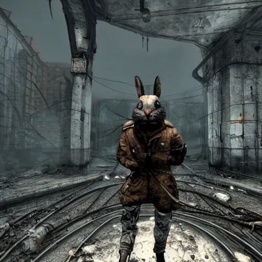 a rabbit in the video game metro 2033 | Stable Diffusion | OpenArt