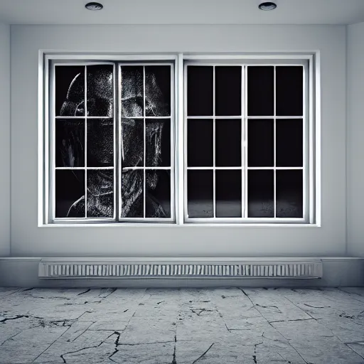 photography, 3 d render, monster, window, white floor | Stable ...
