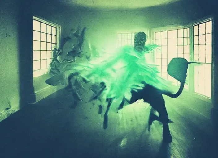 horror demon evil transparent spirit attacks in living | Stable Diffusion