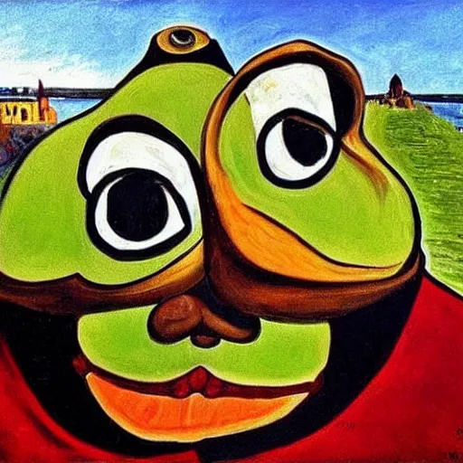 pepe the frog with salvadore dali mustache, bohemian | Stable Diffusion ...