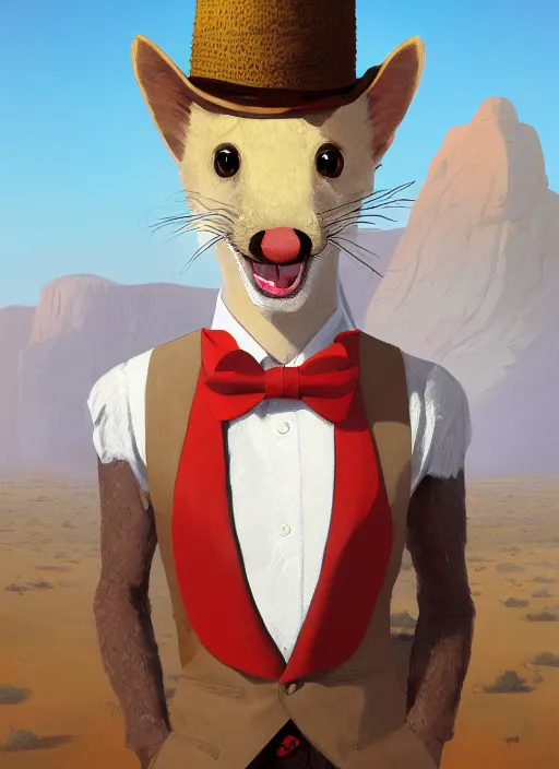 Character portrait of a happy furry anthro stoat | Stable Diffusion ...