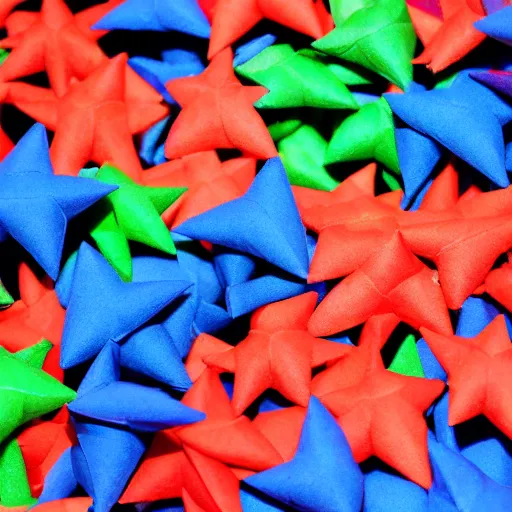 a container full of puffy colored origami stars, | Stable Diffusion ...