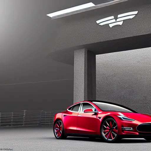 a beautiful tesla sportive car made in partnership | Stable Diffusion ...