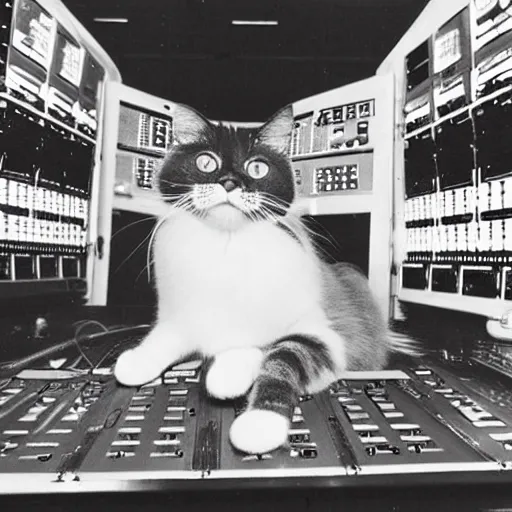 ragdoll cat working in the control room of a nuclear | Stable Diffusion ...
