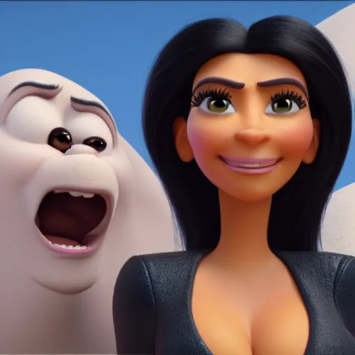 kim kardashian as seen in pixar animated movie 4k | Stable Diffusion