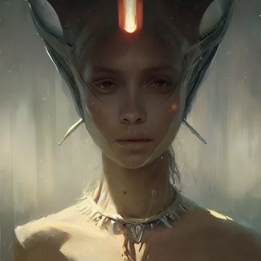 a hyperrealistic acrylic painting of a beautiful alien | Stable ...