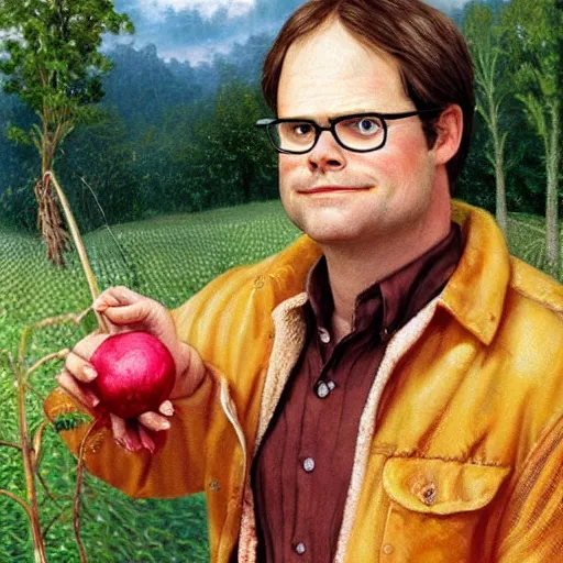 Dwight Schrutte's face in a beet | Stable Diffusion | OpenArt