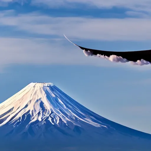 a japanese dragon flying over mount fuji | Stable Diffusion | OpenArt