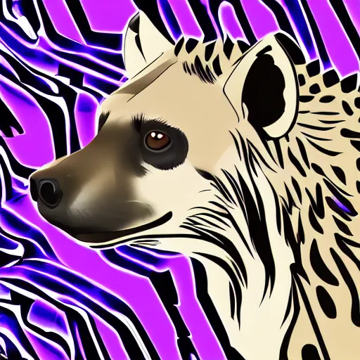 professional digital art of a hyena with eighties | Stable Diffusion ...