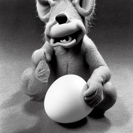 Baby Alf from ALF (TV series) hatching from an egg, | Stable Diffusion ...