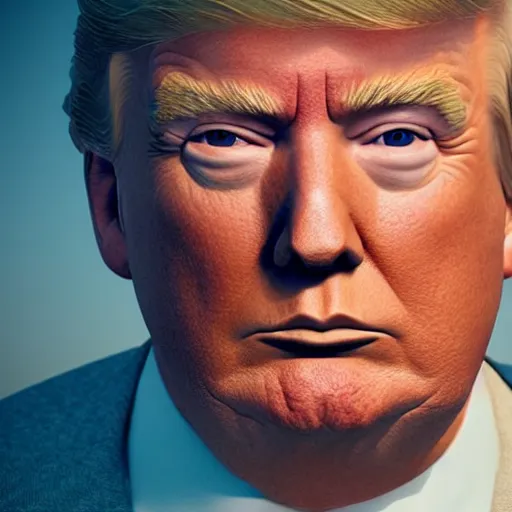 donald trump, octane render, high subsurface scattering | Stable ...