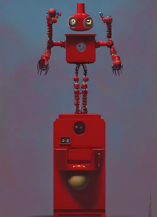 portrait of a red gumball machine robot, detailed, | Stable Diffusion ...