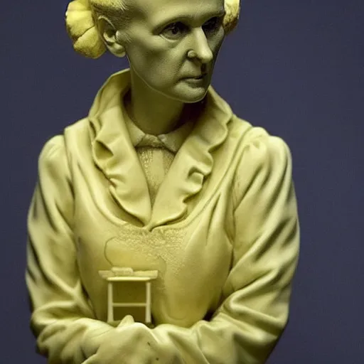 a detailed sculpture made from butter of marie curie | Stable Diffusion ...