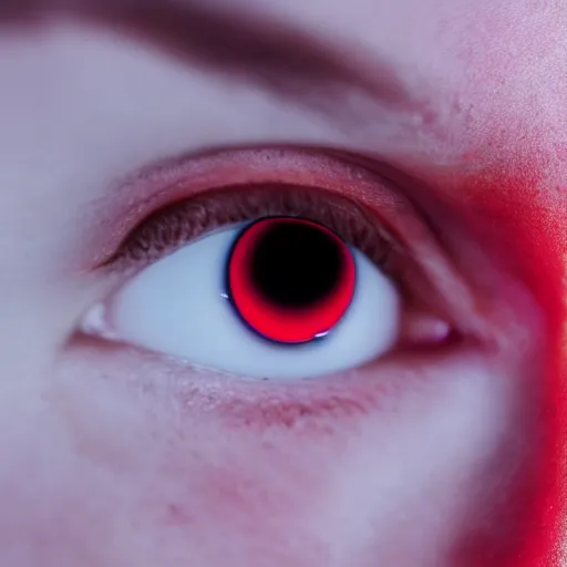 a man with glowing red eyes | Stable Diffusion