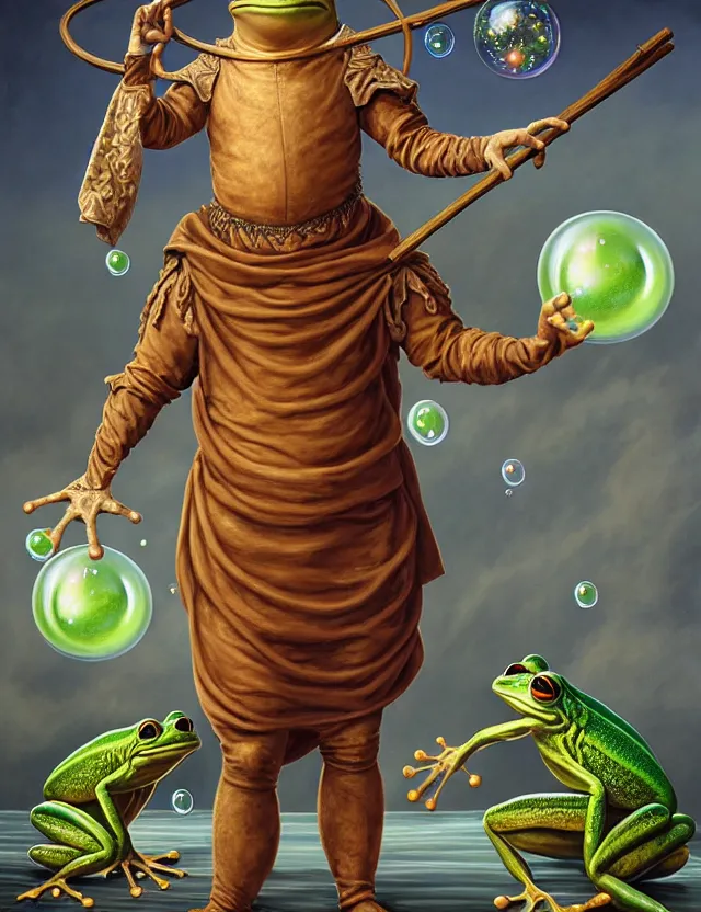 anthropomorphic bipedal frog that is dressed as a | Stable Diffusion ...