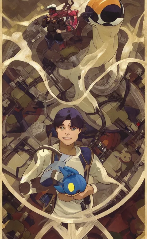 portrait of trainer and his pokemon, battling in | Stable Diffusion ...