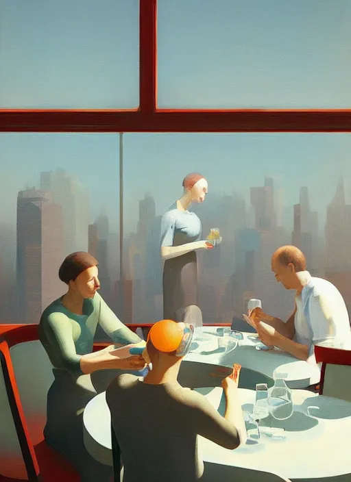 spherical glass people at restaurant Edward Hopper and | Stable ...