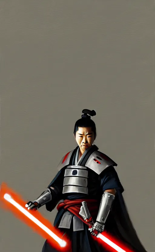 portrait of a cyberpunk samurai standing in a large | Stable Diffusion ...