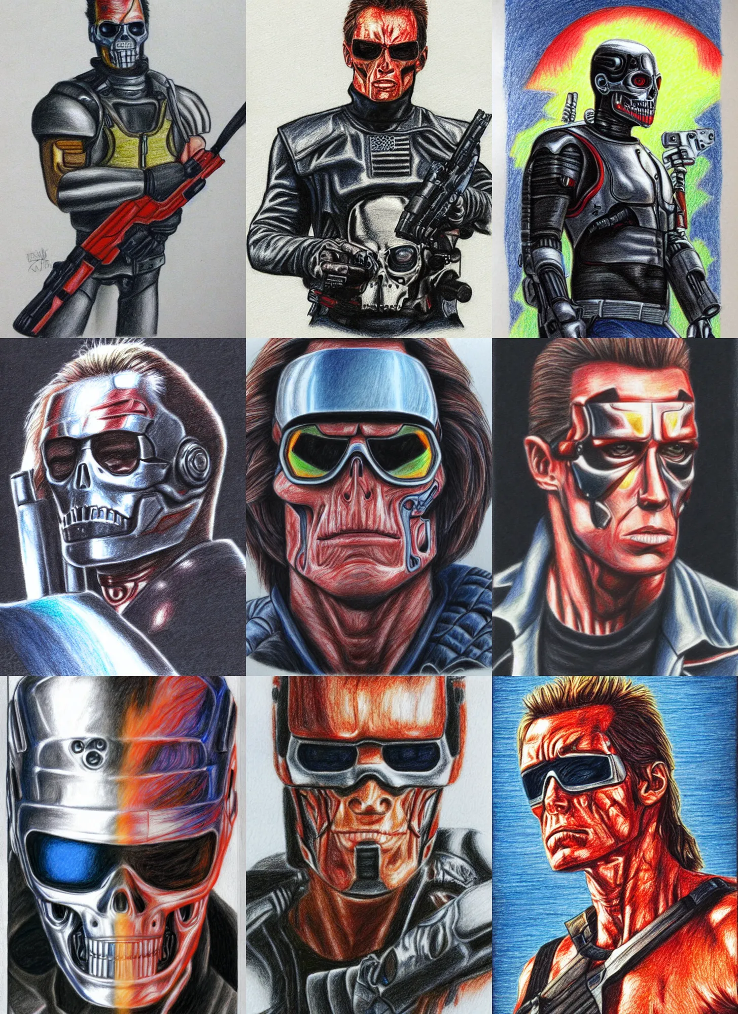 colored pencil drawing of the terminator by gabz | Stable Diffusion ...