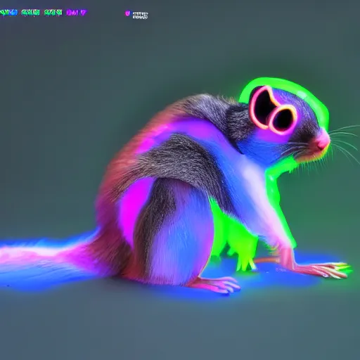 neon fluorescent, iridescent cute southern flying | Stable Diffusion ...