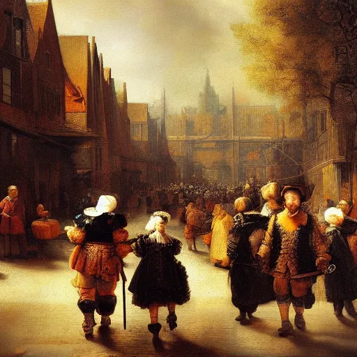 high quality high detail painting by rembrandt, people | Stable ...