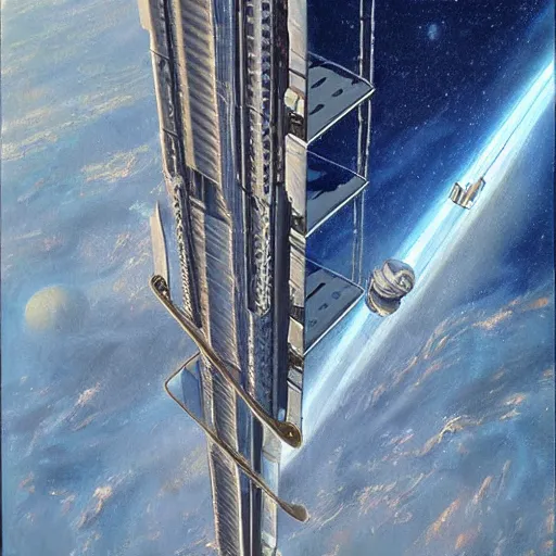 sci-fi space elevator, foreshortening, massive height | Stable Diffusion | OpenArt