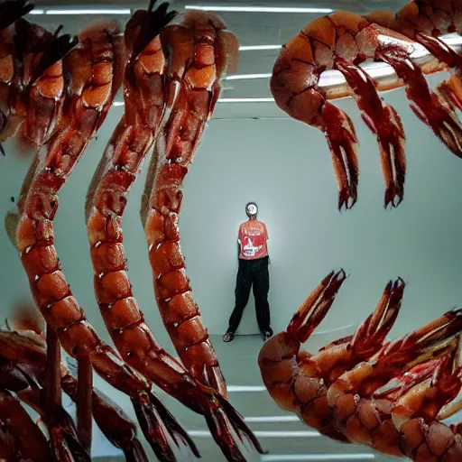 Shrimp man trapped in a room of infinite mirrors | Stable Diffusion ...