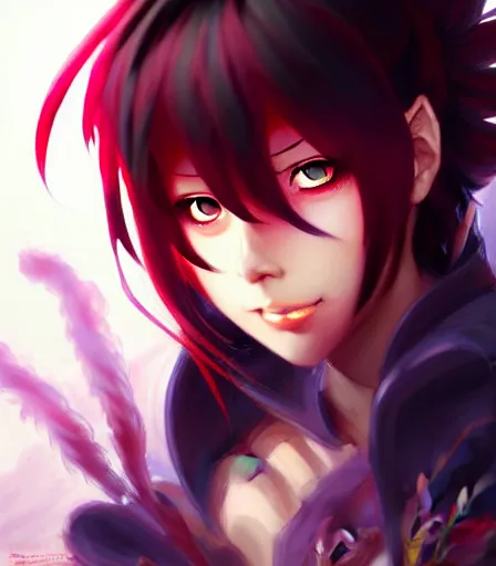 An anime portrait of Mitsuri Kanroji demon Slayer , by | Stable Diffusion