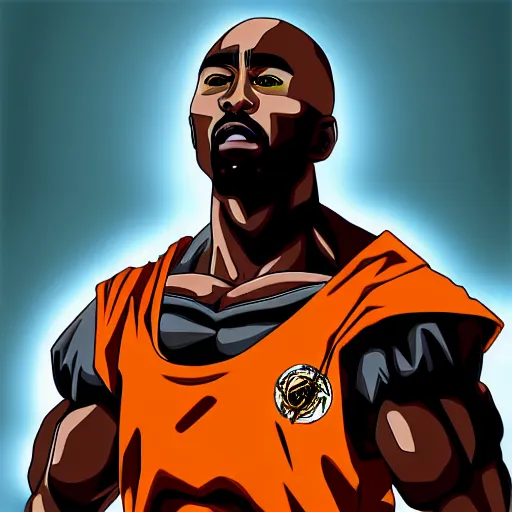 Tupac as a Dragon Ball character, digital art, | Stable Diffusion | OpenArt