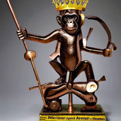 A kinetic sculpture that features a chimpanzee | Stable Diffusion | OpenArt