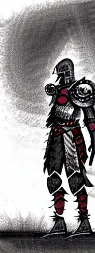 Unused Dark Souls concept art of a female crow knight | Stable ...