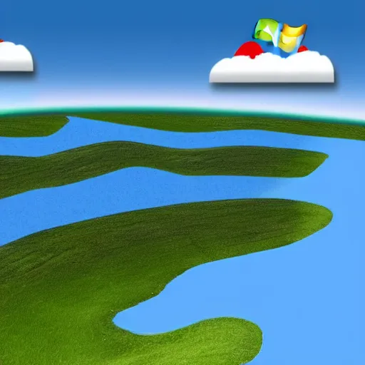 A screenshot of the Windows XP main desktop | Stable Diffusion | OpenArt