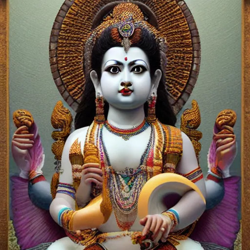 hyper realistic portrait photo of saraswati goddess of | Stable Diffusion