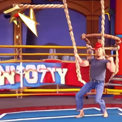 woody from toy story competing on American ninja | Stable Diffusion ...