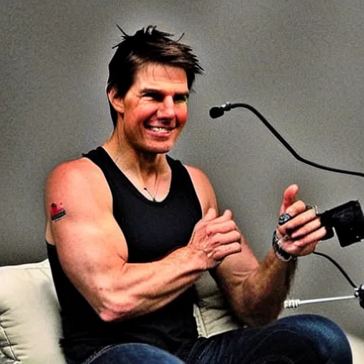 Tom Cruise in the Joe Rogan Experience | Stable Diffusion