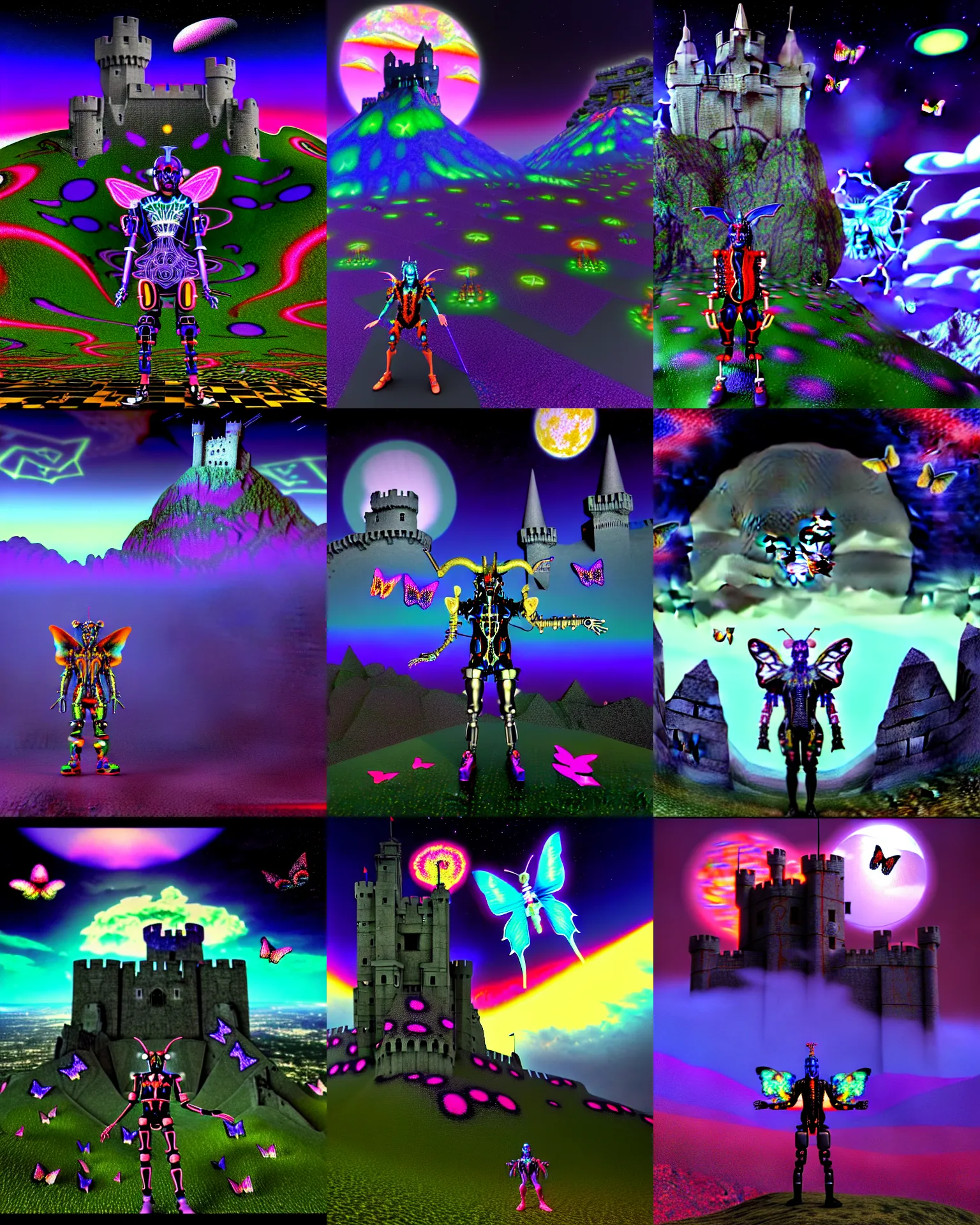 3 d render of cyborg demon jester standing in | Stable Diffusion | OpenArt