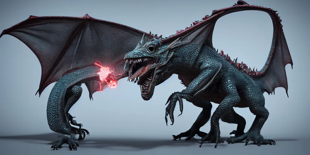a dragon with alien mutations, octane render, 3D | Stable Diffusion ...