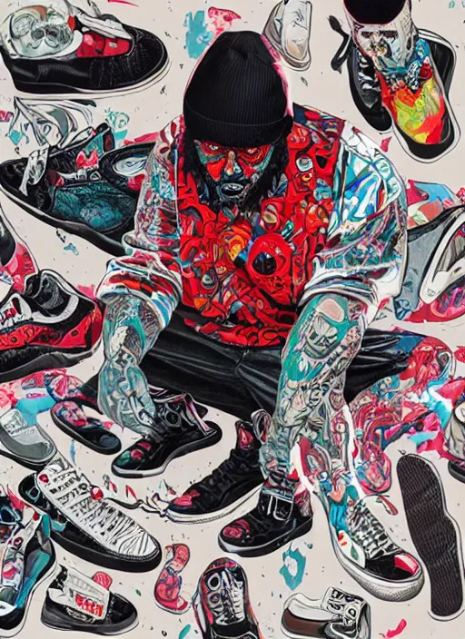 zombie jordan shoes hiphop streetwear drip, tristan | Stable Diffusion ...