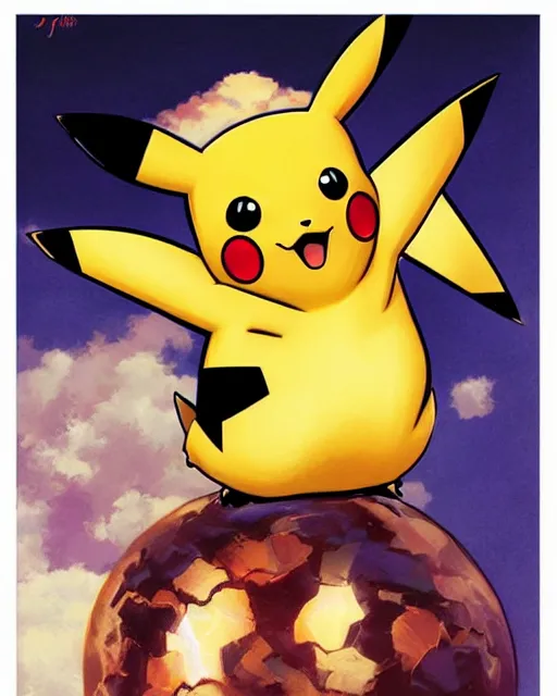 a beautiful Pikachu by J. C. Leyendecker and Ross Tran | Stable ...